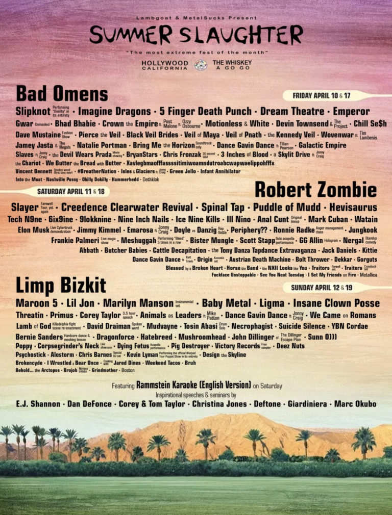 Dieses Fake-Poster zum Coachella lässt Metal-Fans schmunzeln