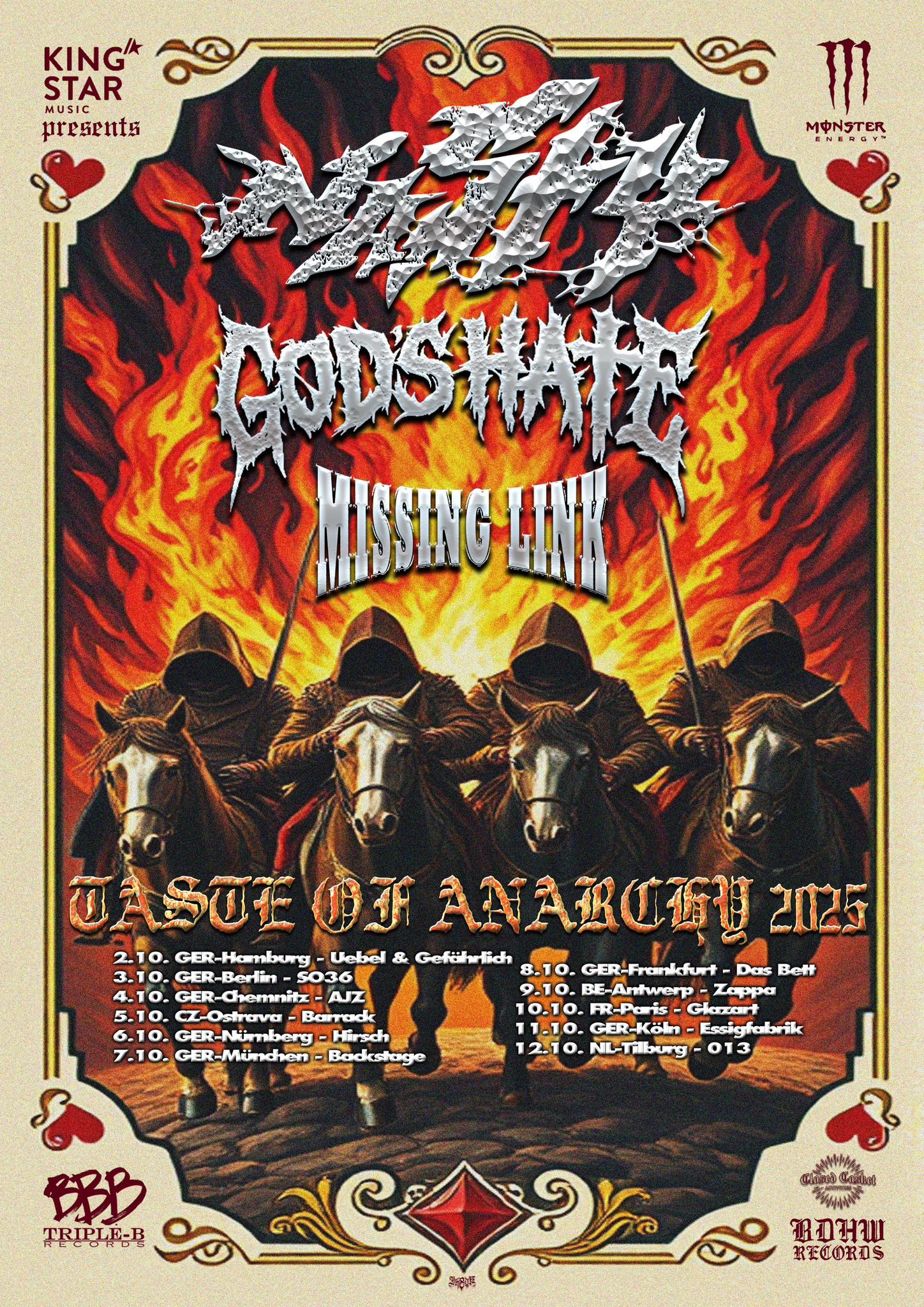 Nasty - Taste Of Anarchy Tour 2025 - Tickets auf MoreCore.de