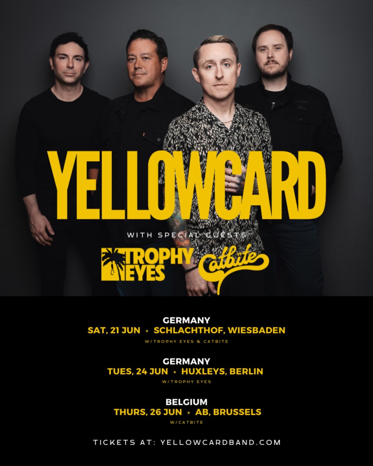 Yellowcard - Sommer-Konzerte 2025 - Tickets bei MoreCore.de